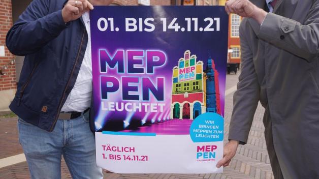 Videomapping: So wird das Rathaus in Meppen beleuchtet