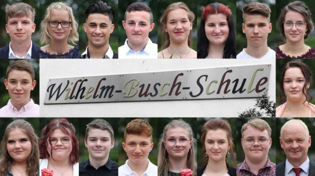 Die Absolventen 2021 der Wilhelm-Busch-Schule in Hunteburg