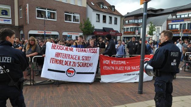 Meppen: AfD-Demo als Solidaritätsakt mit der Polizei