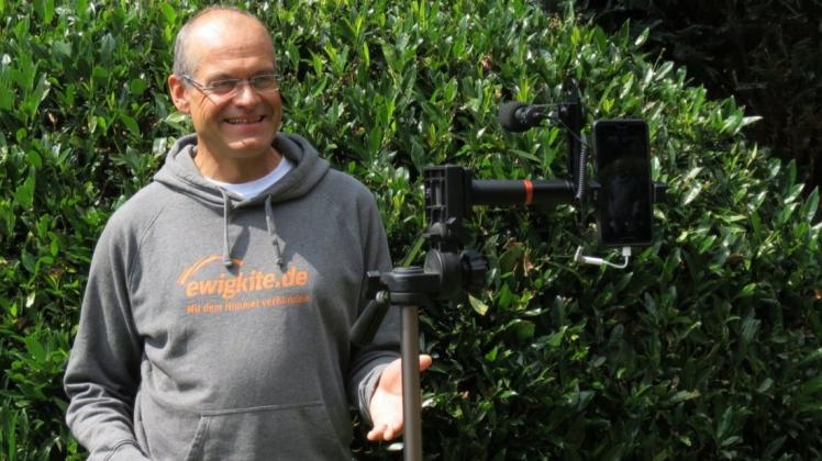 Der Dissener Kite-Pastor Erik Neumann hat die Liebe zum Filmen