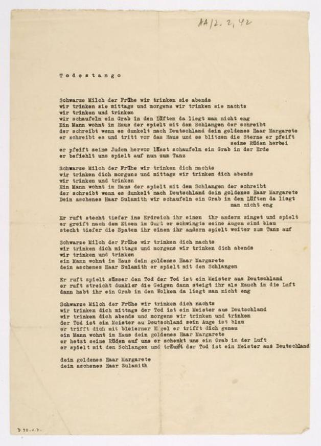 Erinnerung an den Holocaust: Paul Celan vor 100 Jahren geboren
