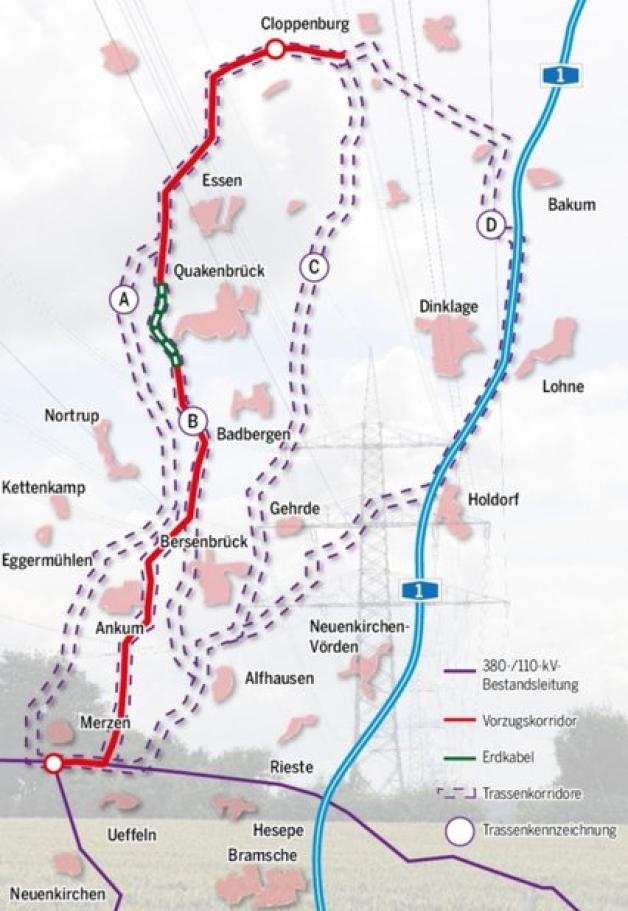 Bauantrag für 380-kV-Stromleitung nach Merzen noch nicht gestellt