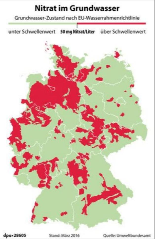 Nitrat im Grundwasser: Es droht teuer zu werden für Deutschland