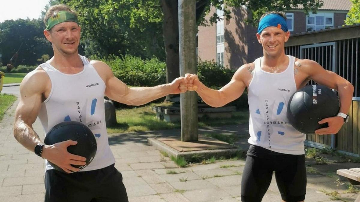 Matthias Wesemann und Benjamin Neumann bei Hyrox WM in Leipzig
