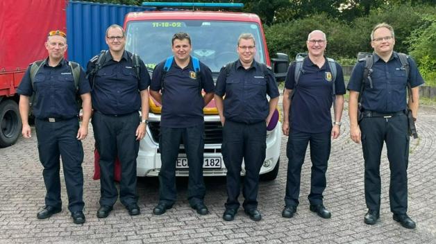 Eckernförder Feuerwehrkameraden helfen im zerstörten Ahrweiler. | SHZ