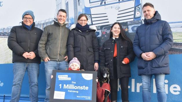 Blauer Autozug Sylt feiert das millionste Fahrzeug an Bord