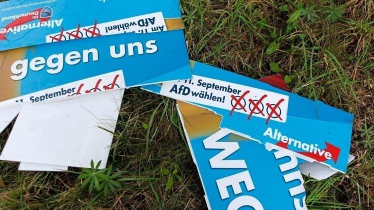AfD weist auf zerstörte Plakate in Meppen
