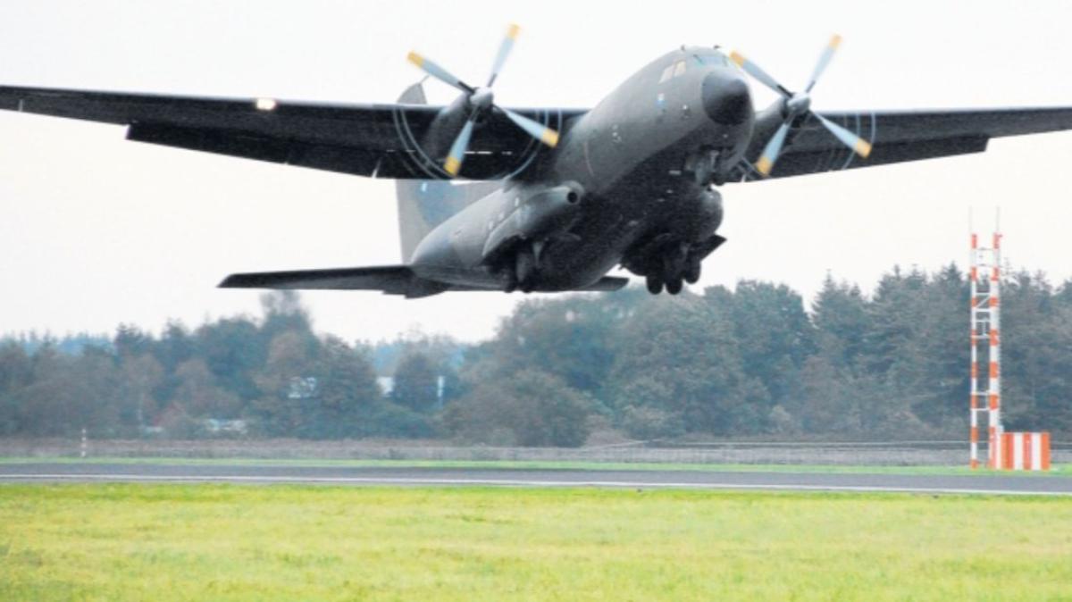 Transall fliegt 170 Meter hoch über Samtgemeinde Lengerich