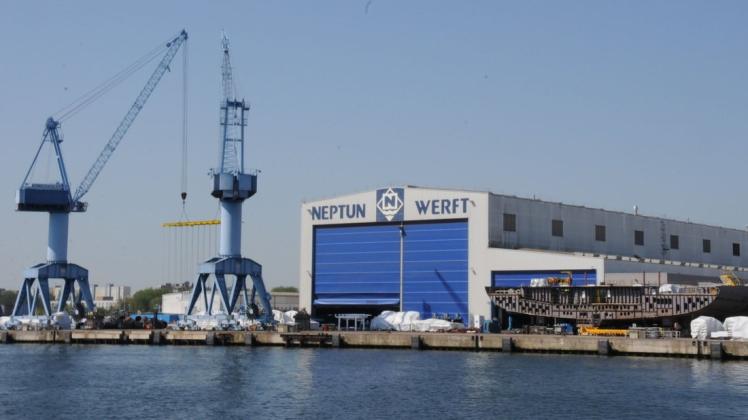 Meyer-Tochter Neptun Werft in Rostock vor Marine-Großauftrag