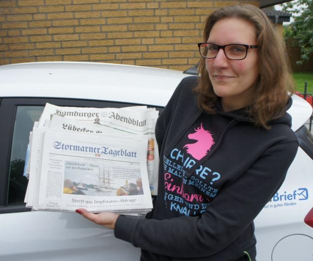 Hausbesuch bei Simone Rasch zum Tag des Zeitungsausträgers