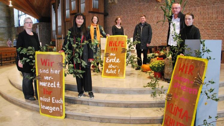 Bäume demonstrieren in Melle für den Klimaschutz