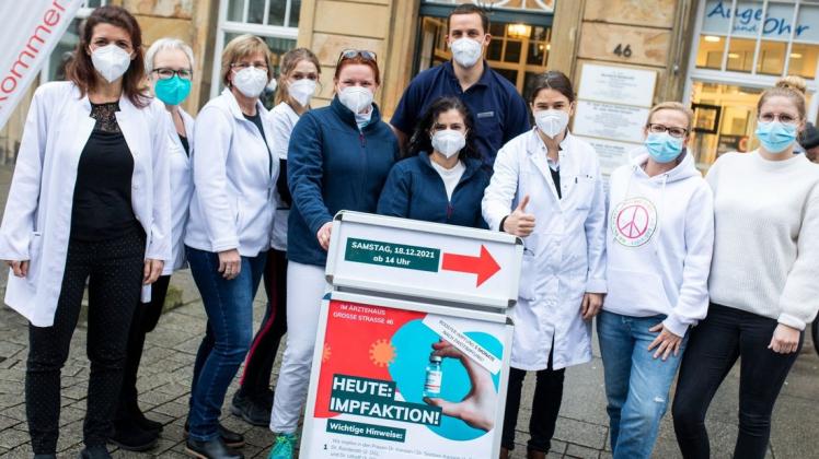 Corona-Impfung beim Einkaufsbummel in der Osnabrücker Innenstadt