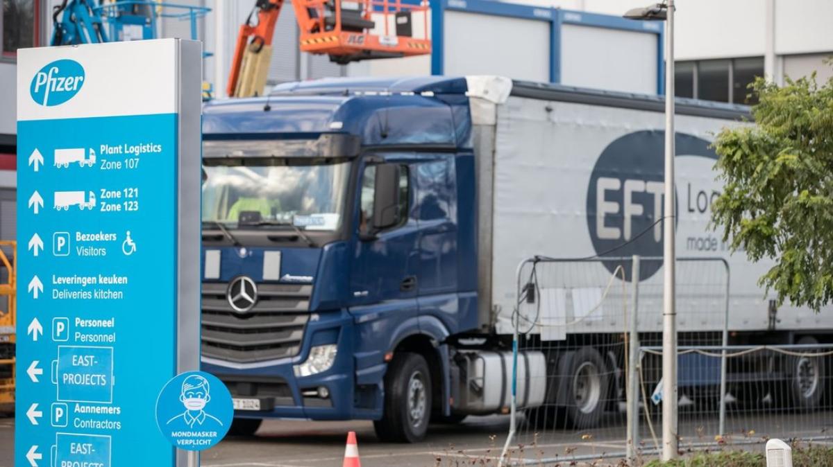 Biontech und Pfizer: erste Lkw nun auch in EU-Länder unterwegs
