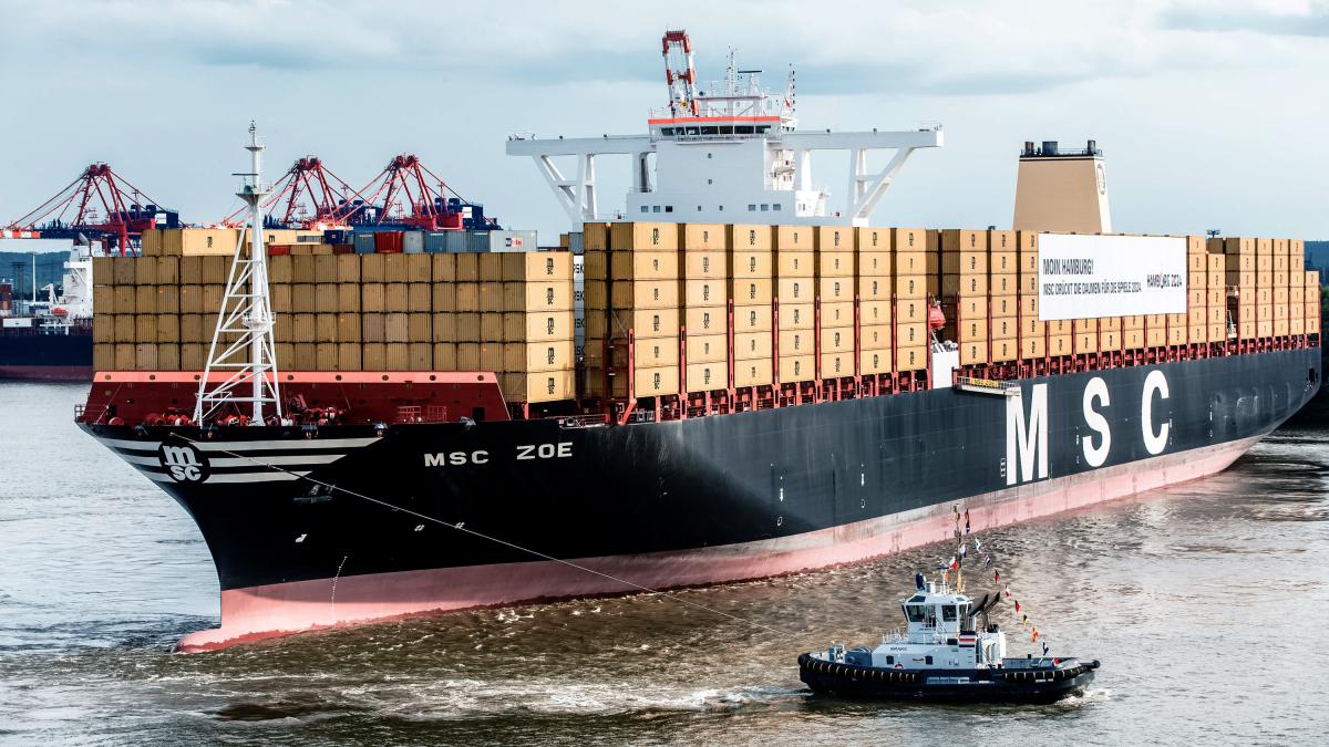 „MSC Zoe“: Größtes Containerschiff wird in Hamburg getauft