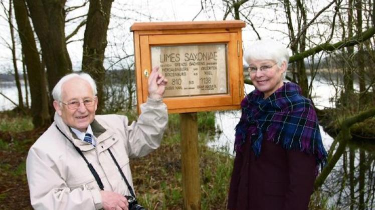Ein Radweg an der "sächsischen Grenze" in Schleswig-Holstein