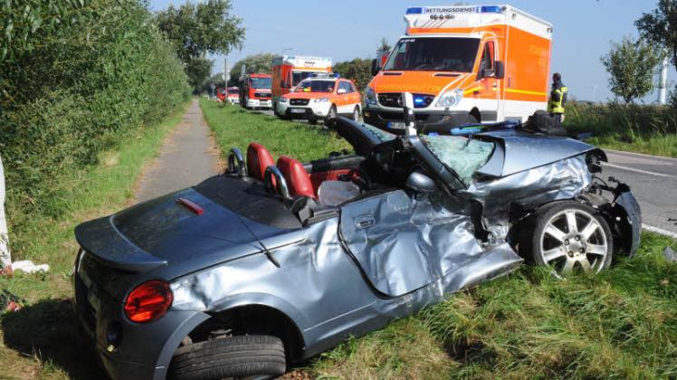 Vier Verletzte nach schwerem Unfall