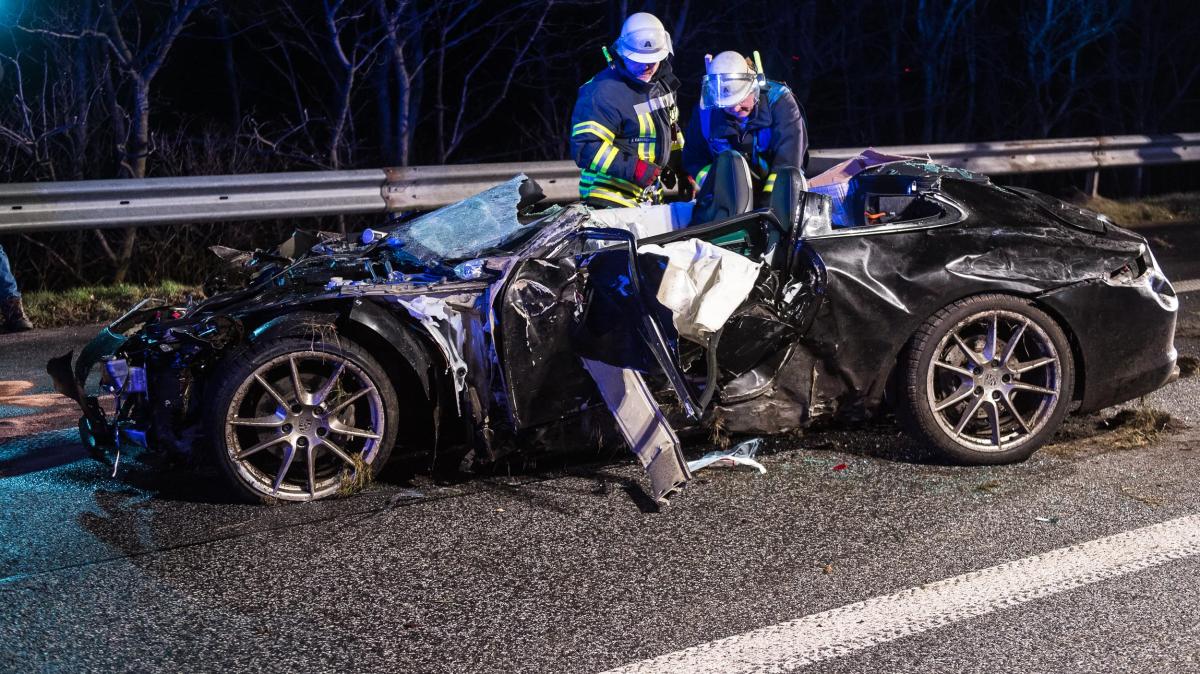 Porsche-Fahrer stirbt bei Glätte-Unfall auf der A7