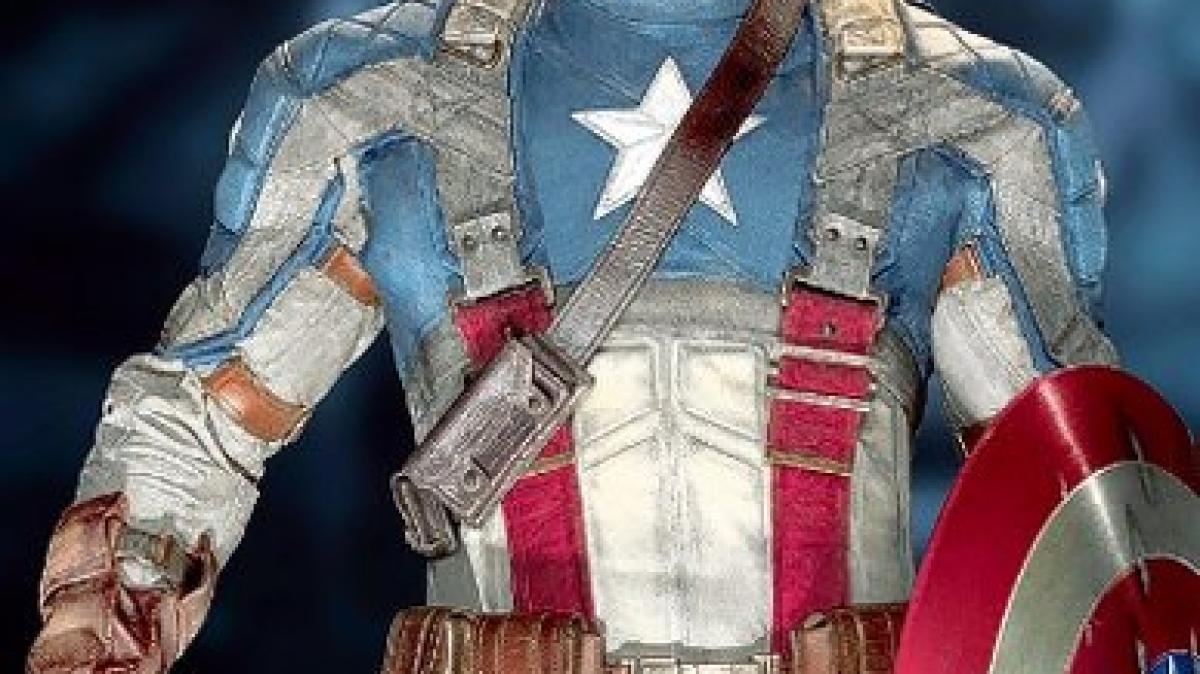 Captain America kämpft gegen den Nazi-Schurken Red Skull