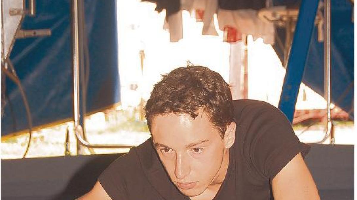 Martin Frenette präsentiert sein Können im Doppelseil