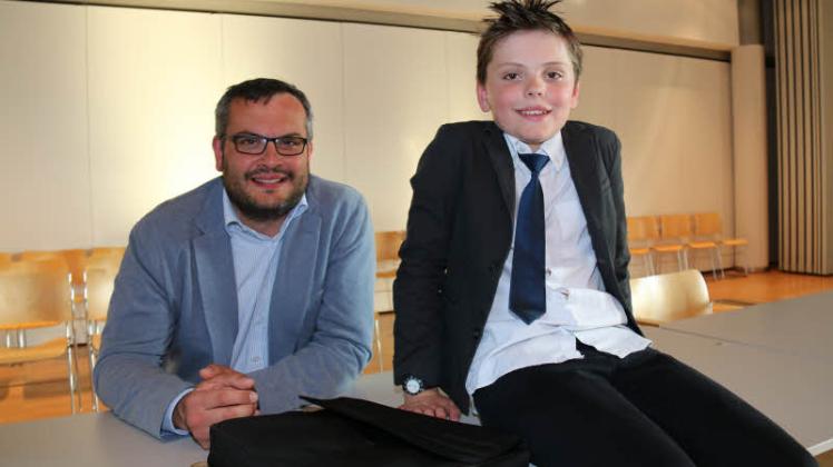 Zehnjähriger Timon Zender schaut sich schon mal in der Politik um