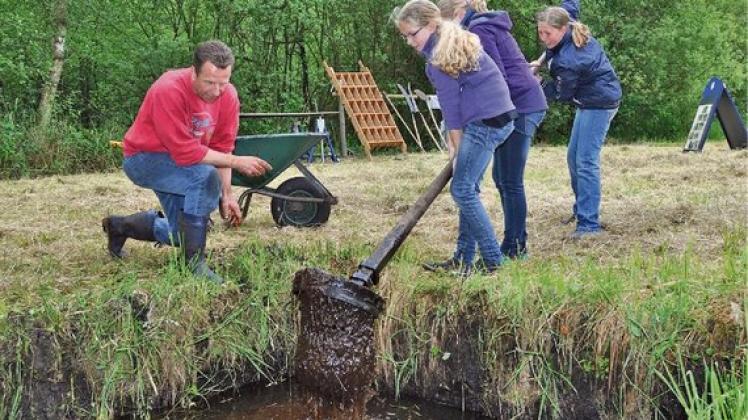 Unterricht im Moor für 50 Schüler