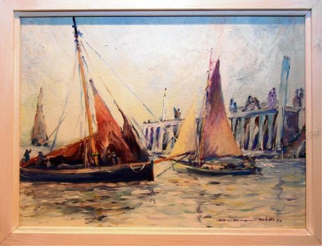 Hans-Hermann Rohde zeigt Schiffe und Häuser