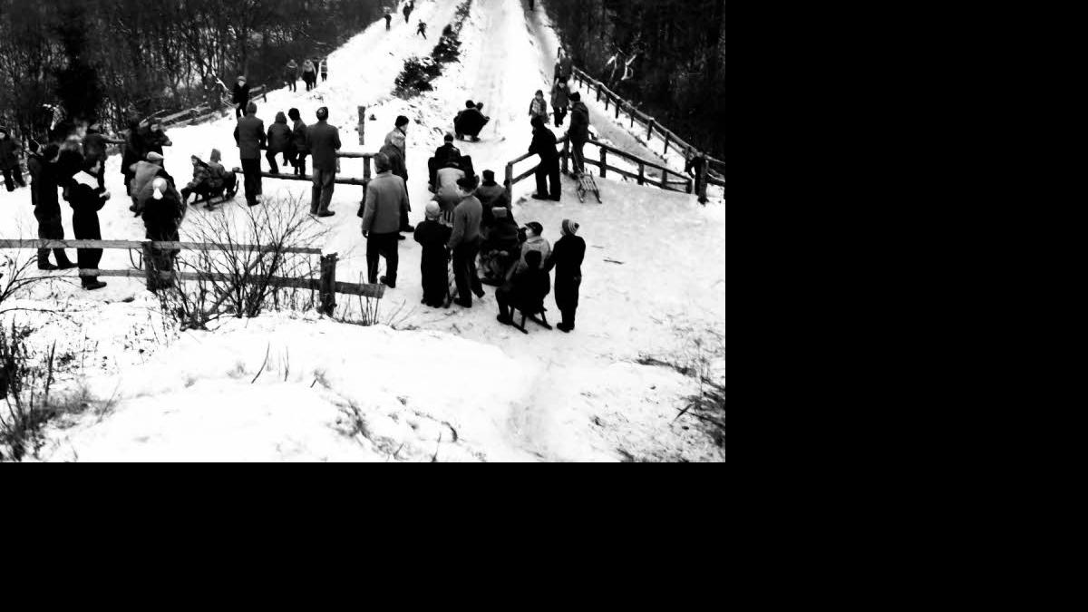 Winter damals: Als der Schuttberg noch unter Schnee lag