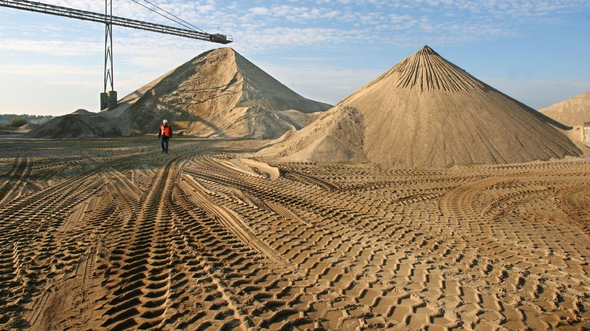 Der Sand für Baustellen wird knapp
