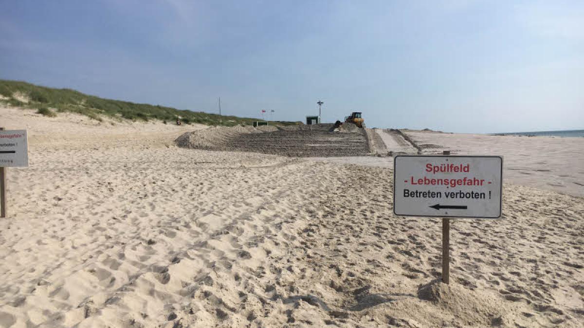 Frischer Sand für die Sylter Küste