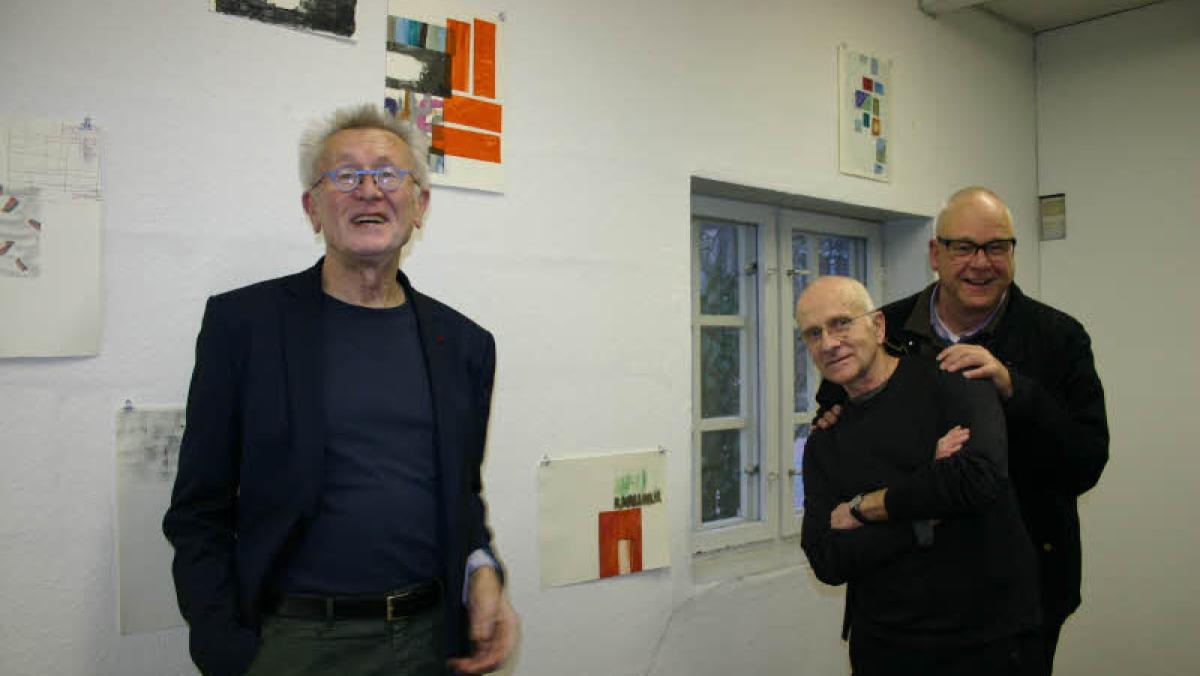 Norbert Weber, René J. Goffin und Michael Jäger gemeinsam auf Mo
