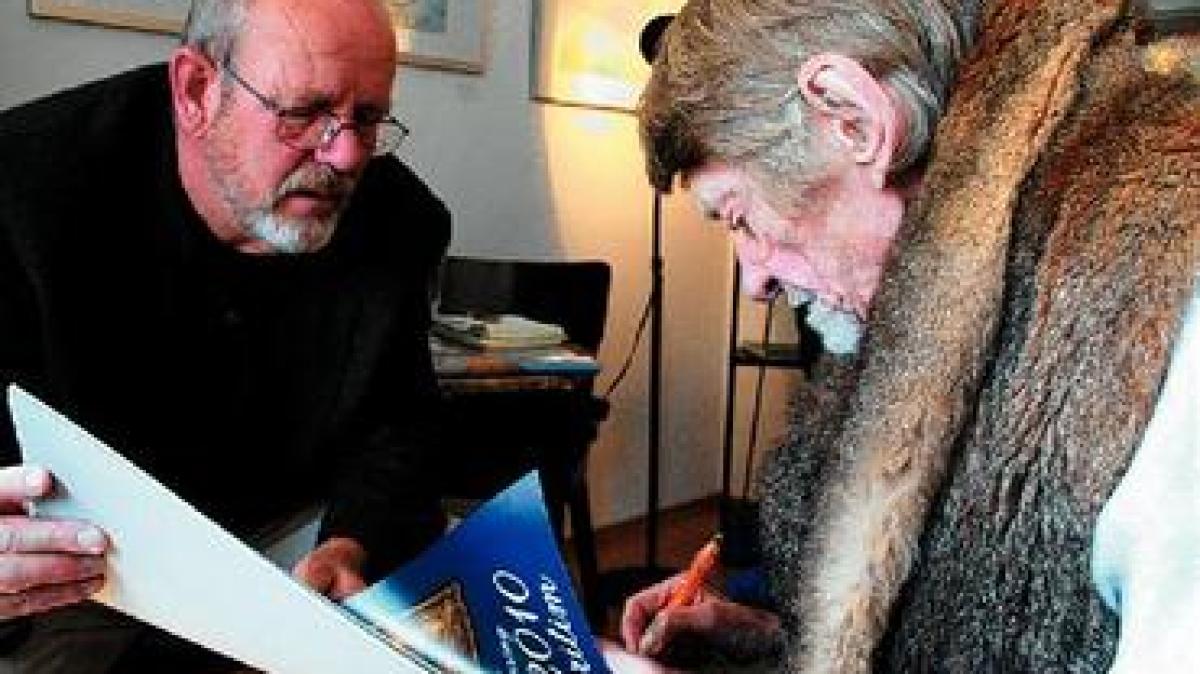 Hans-Peter Wirsing signiert Kunst-Kalender