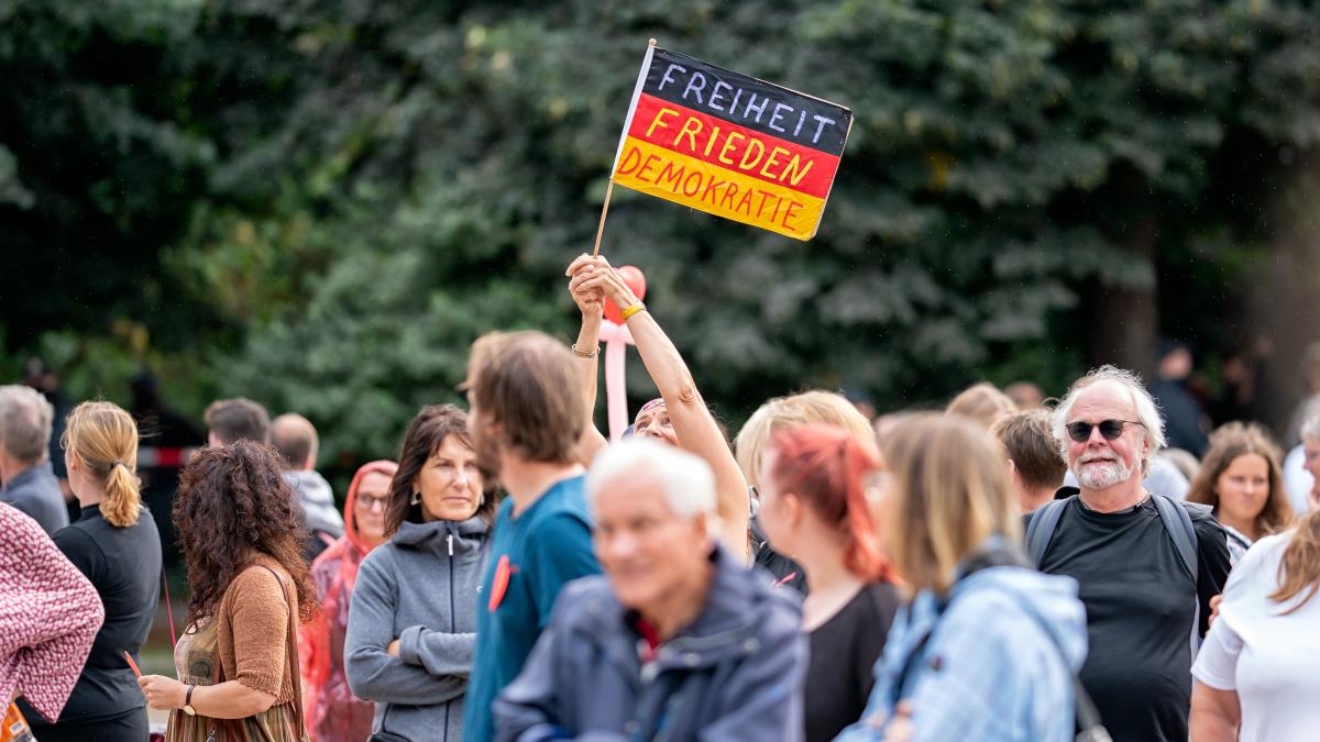 Protest gegen Corona-Maßnahmen in Flensburg