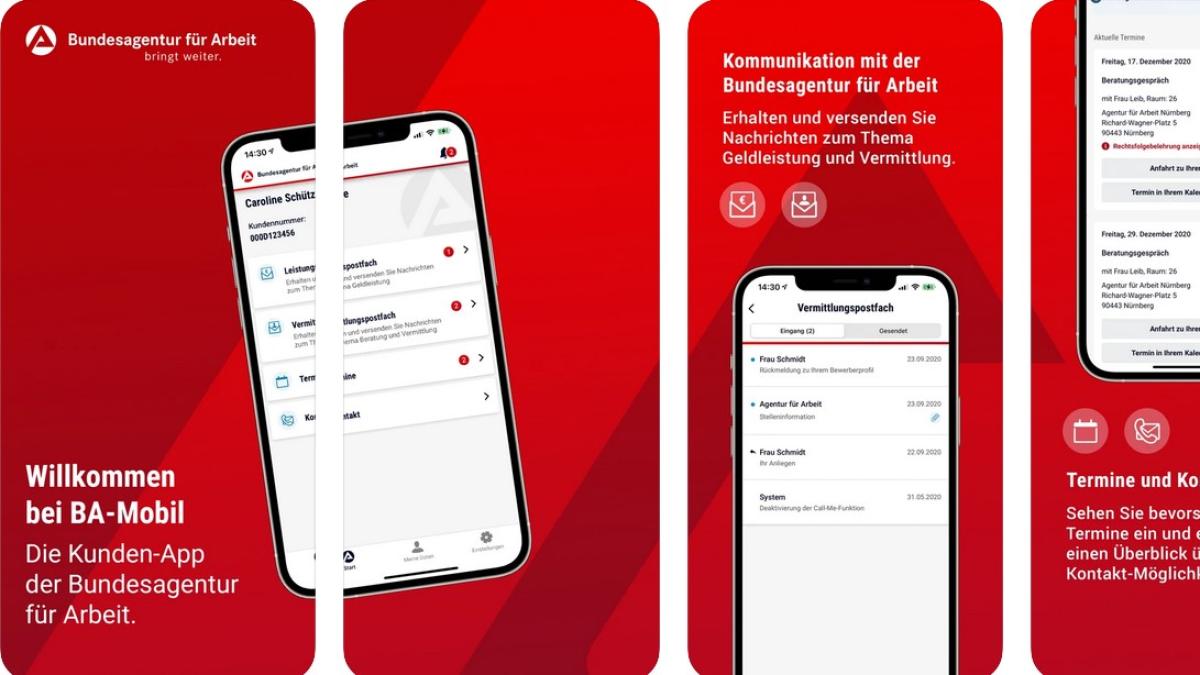 „BA-Mobil” vorgestellt: Das bietet die neue Kunden-App der Arbeit