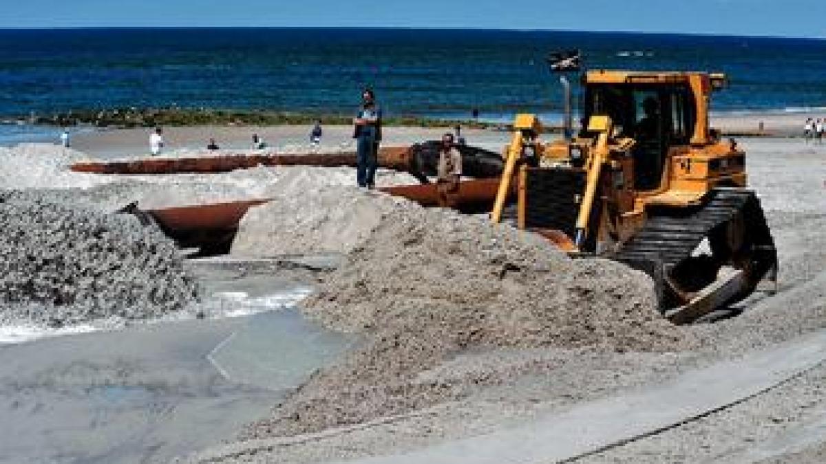 Neuer Sand für Sylter Strände