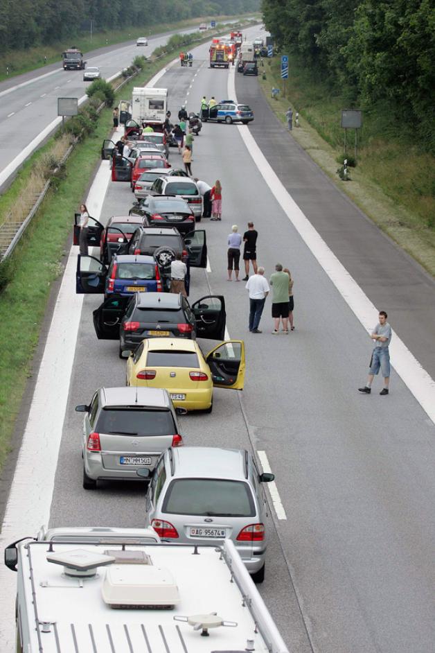Schwerer Unfall auf der A7