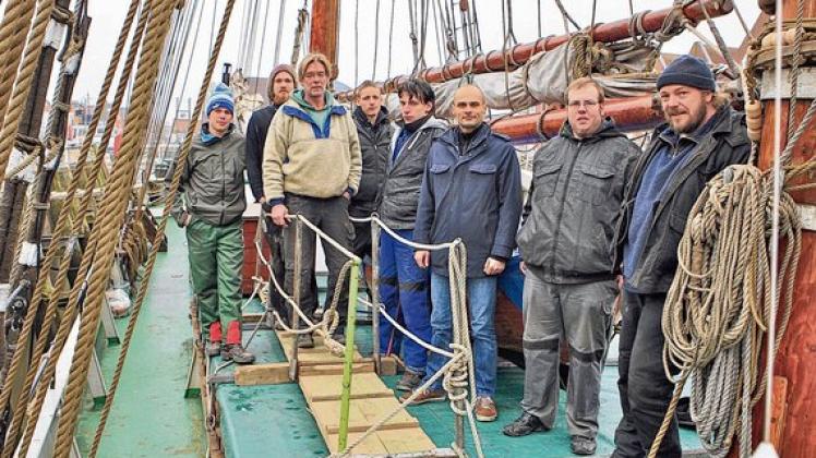 An Bord eines Frachtseglers