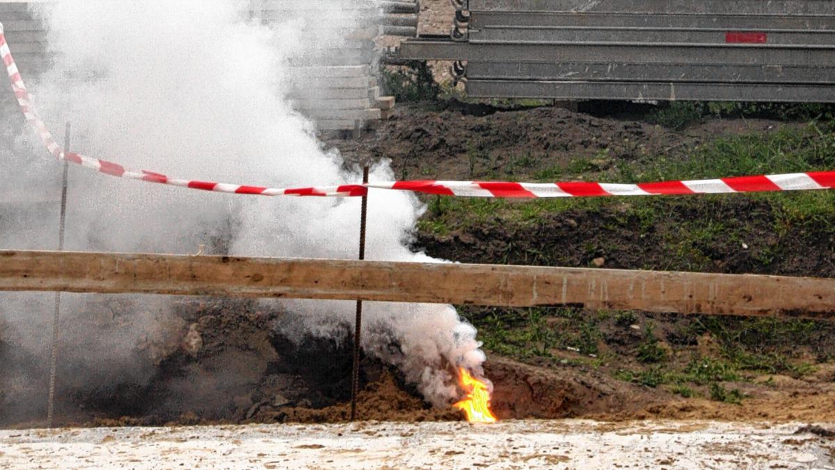 Phosphorbombe auf Baustelle gefunden