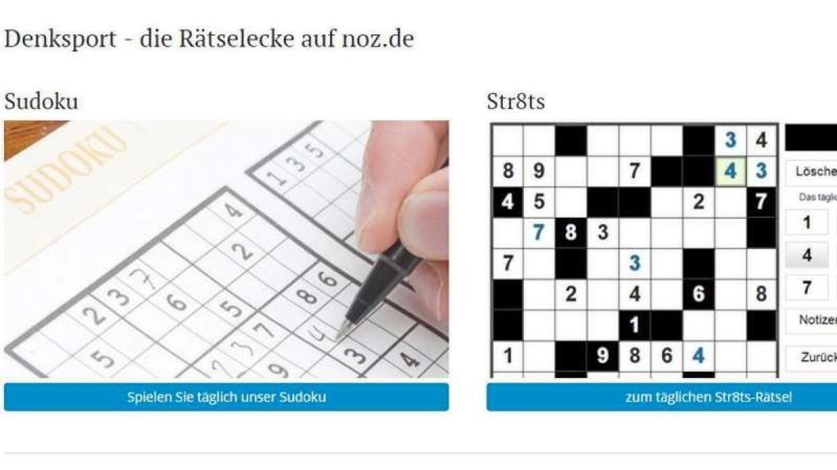 Jeden Tag ein neues Sudoku und Str8ts kostenlos