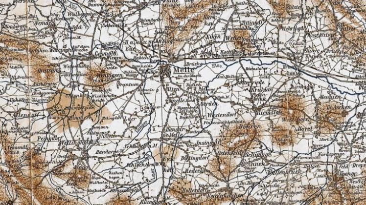 Kartografische Darstellung von Melle aus dem Jahr 1913 | NOZ