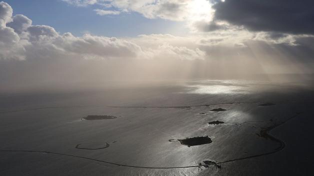 Sturmflut von oben - die krassesten Bilder aus Nordfriesland