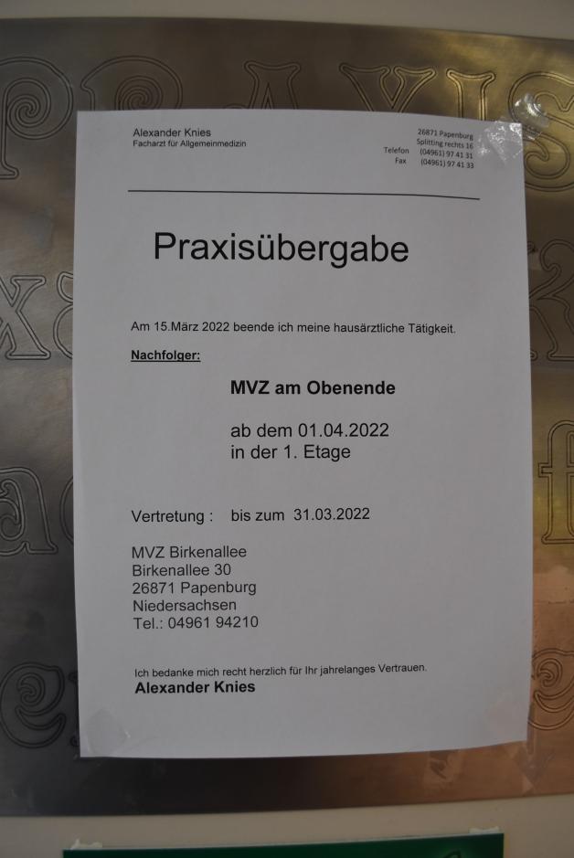 Hausarzt Dr. Alexander Knies gibt Praxis in Papenburg auf