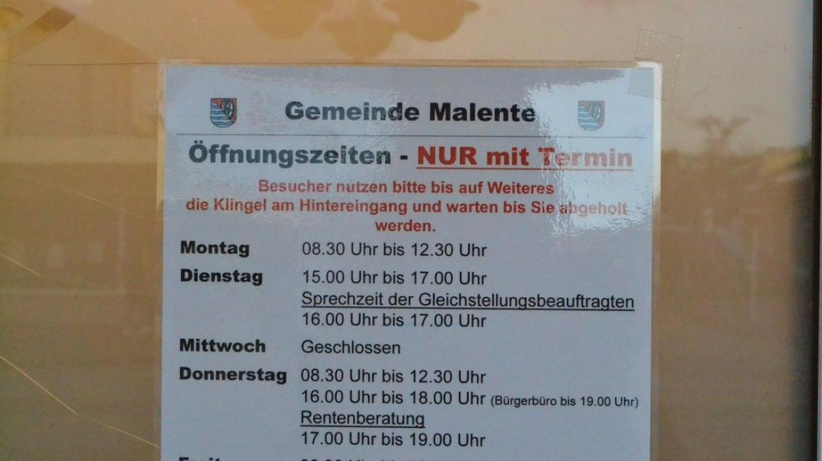 Lange Wartezeiten auf Termine im Malenter Rathaus