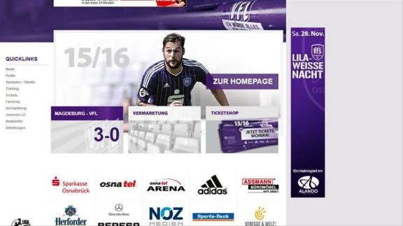 So veränderte sich die Homepage www.vfl.de in den Jahren