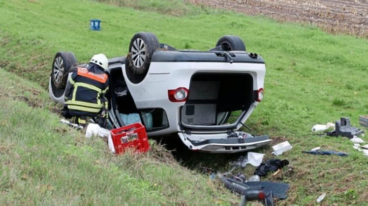 57-jähriger Mann überschlägt sich in Bramsche mit