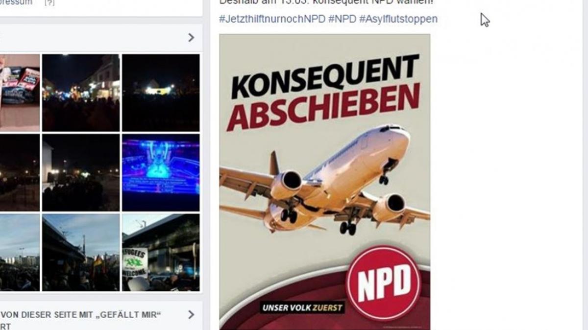 Wie die NPD mit einem Plakat für Spott