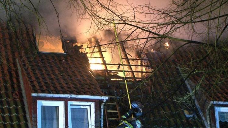 Großbrand in Wohnhaus in Meppen