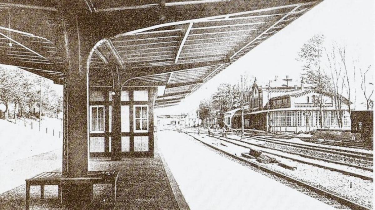 Historischer Bildervergleich: Heute Bahnsteig auf dem Meller