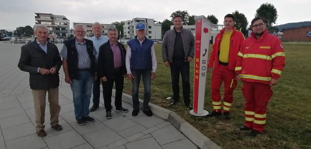 Neue Notrufsäule an der Marina Bad Essen