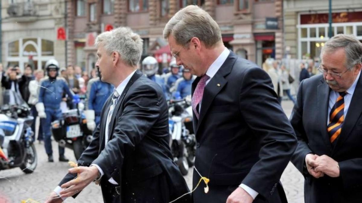 Ei-Attacke auf Bundespräsident Wulff