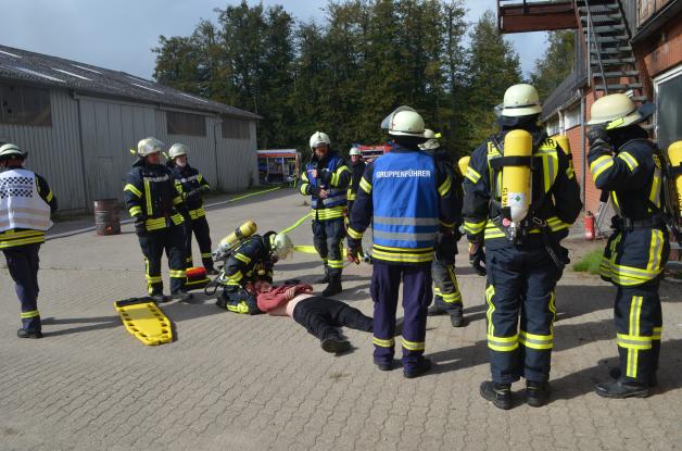 Acht Feuerwehren standen vor einem Szenario des Schreckens